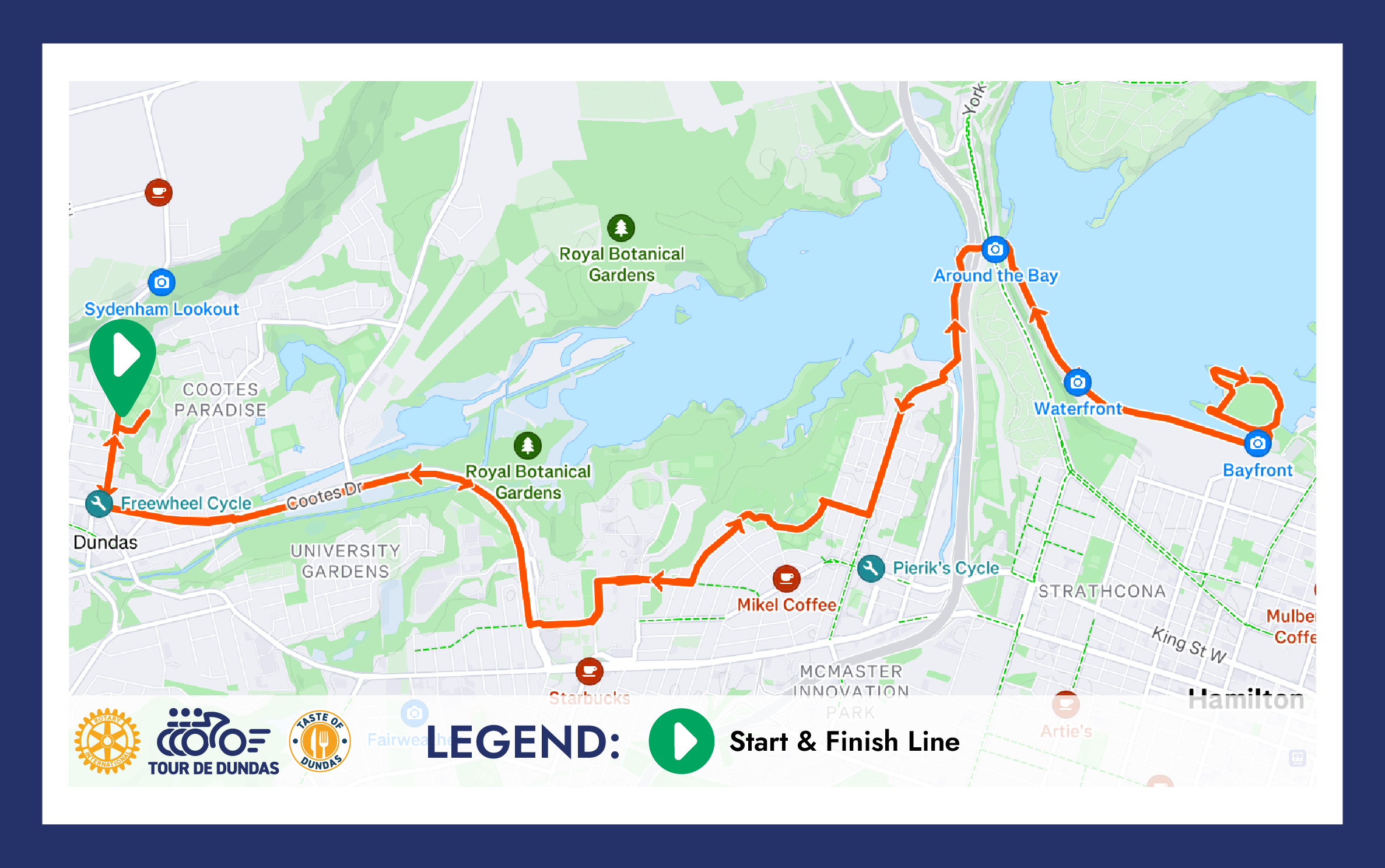 Rest Stations and Route Maps – Rotary Tour de Dundas