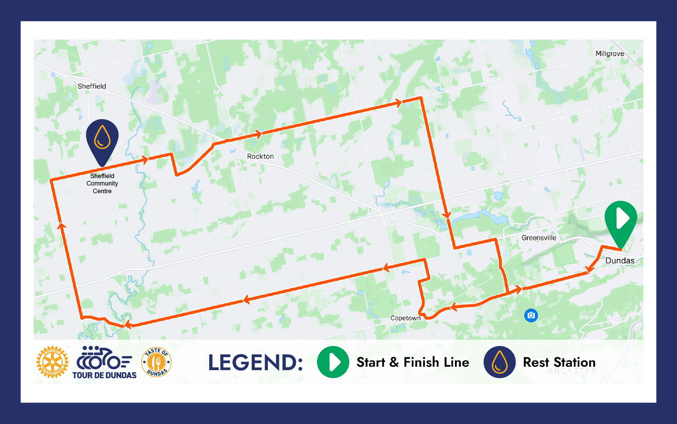 Rest Stations and Route Maps – Rotary Tour de Dundas